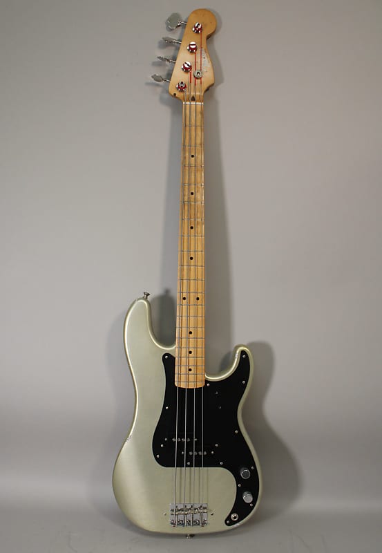 Parts Bass P-Style Bass Guitar Inca Silver Heavy Relic Finish | Reverb