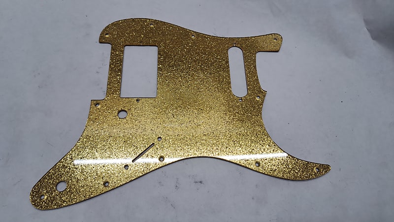 Gold Glitter HXS HS pickguard Fits Fender Strat Stratocaster | Reverb