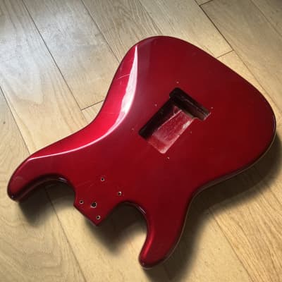 Aria S or Superstrat Type Body 2004 Candy Apple Red | Reverb