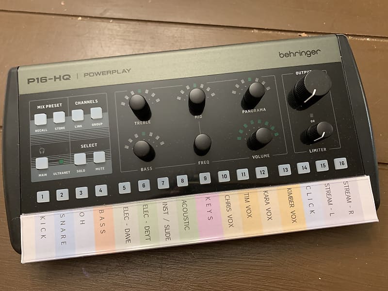 Unbranded Behringer P16-HQ Label Holder 2025 - Clear | Reverb