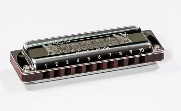 Bushman Harmonicas Delta Frost Woody Harmonica in C with Hard | Reverb