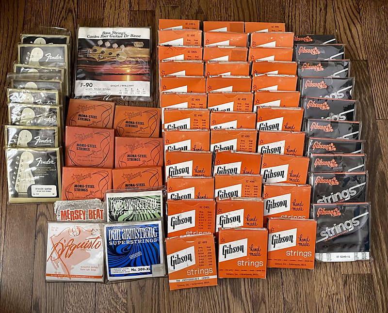 Gibson/Fender Vintage String Packs - Case Candy!!! 50s 60s | Reverb