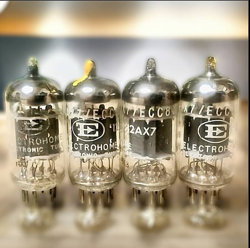 Matched Quad of Philips / Amperex 12AX7 / ECC83 1963-1964 | Reverb