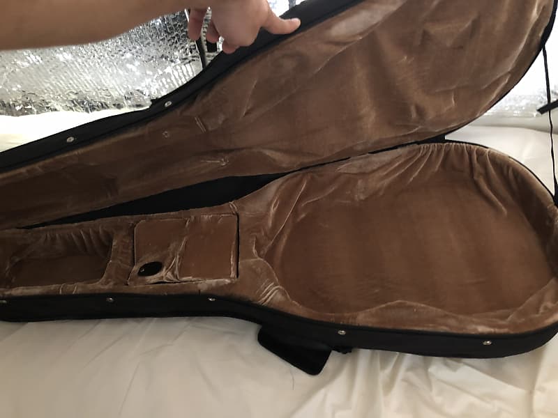 Unmarked Acoustic Guitar Soft Hard Shell Case | Reverb