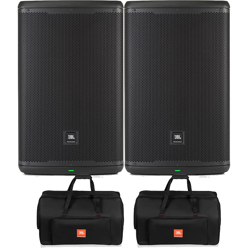 Pair of JBL EON715 15-Inch 1300-Watt Powered PA Speaker w/ | Reverb