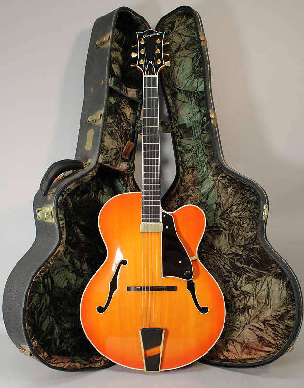 M. Campellone Standard 17" Amber Burst Hand Made Hollowbody | Reverb