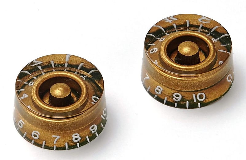 Gold Aged Speed Knobs Gibson Type Greenish Underside | Reverb Canada
