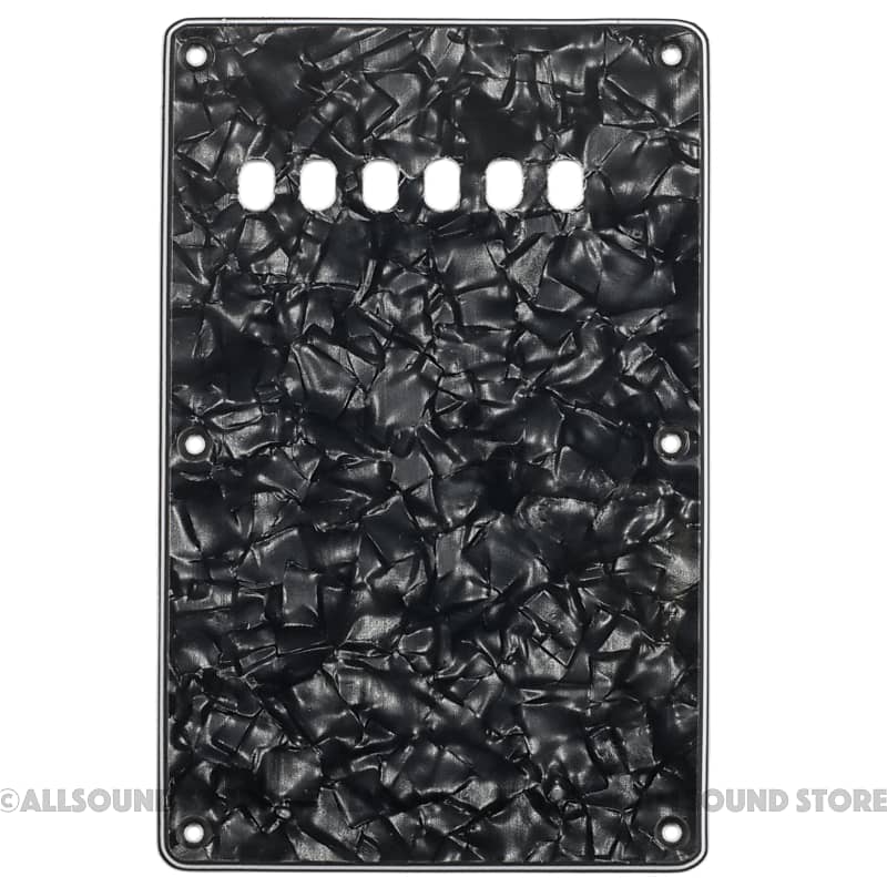 Black Pearloid 3-Ply Tremolo Cover Back Plate for SQUIER® | Reverb