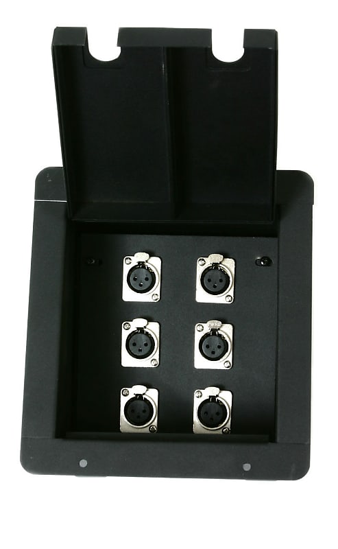 Elite Core Recessed Stage Floor Pocket Box w/ 6 XLR Mic | Reverb
