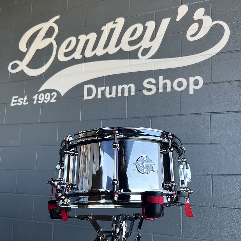 Dunnett 6x14" Stainless Steel Snare Drum with Trick Throw off | Reverb