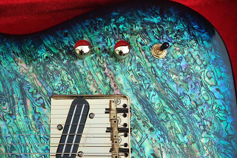 Pearlvibe tele real full abalone top Blue Bayou vintage | Reverb