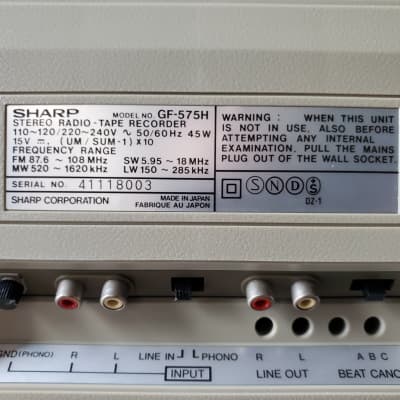 SHARP GF-575H AM/FM STEREO RADIO DOUBLE CASSETTE RECORDER | Reverb