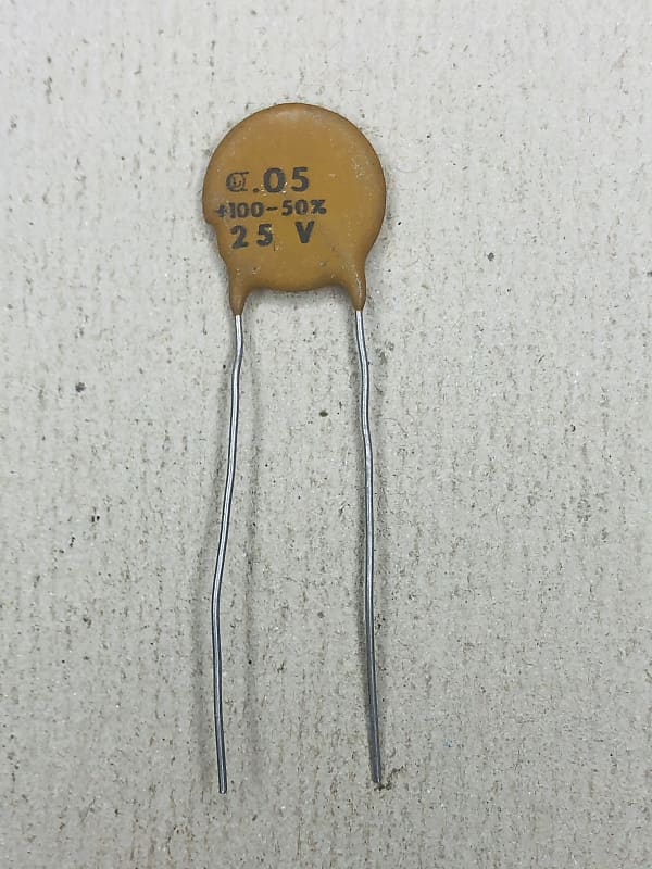 Circle D .05 uF 25V Capacitor Ceramic Disc +100-50% type | Reverb UK