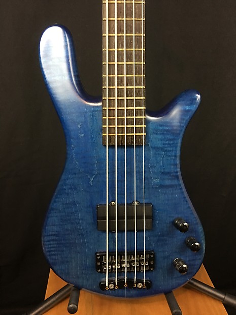 Warwick Streamer Pro M 5-string Translucent Blue w/ Black | Reverb