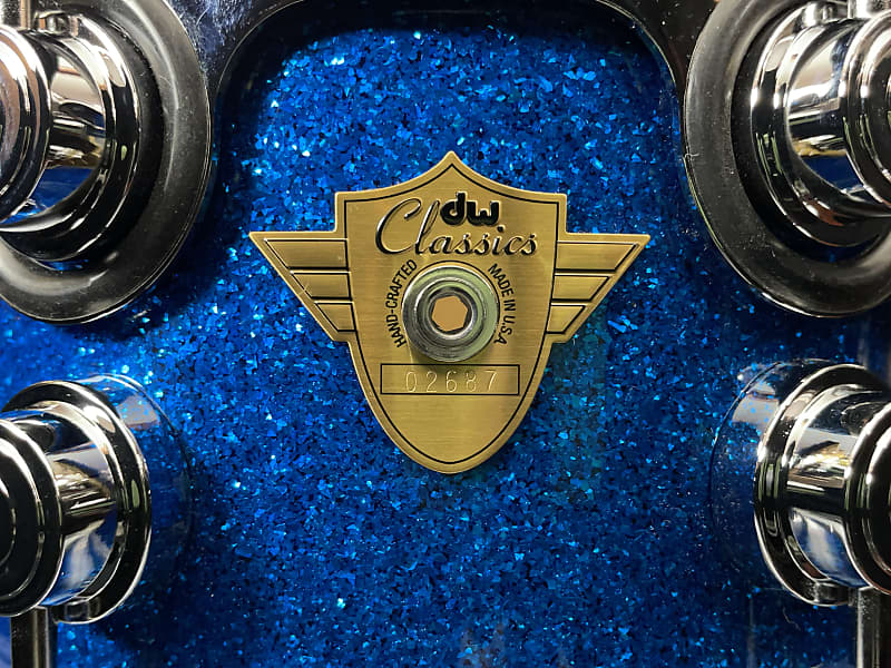 DW Drums Classics Series 7x10 Drum Workshop Blue Glass Tom | Reverb