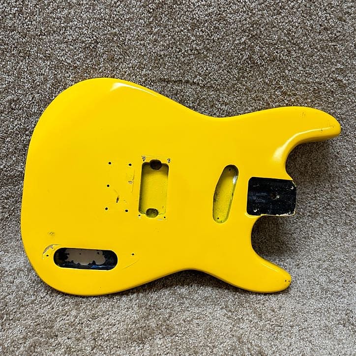 Strat Style HS Guitar Body Yellow | Reverb UK