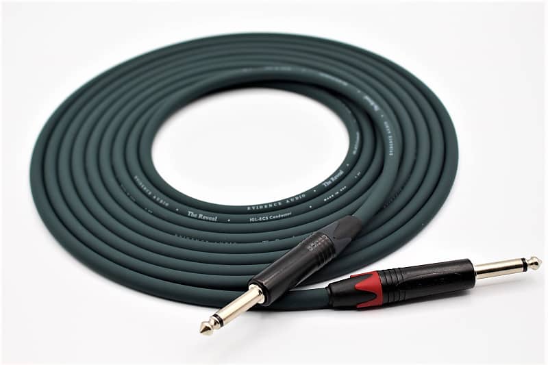 20' Evidence Audio Reveal Instrument Cable ~ Gold or Nickel | Reverb