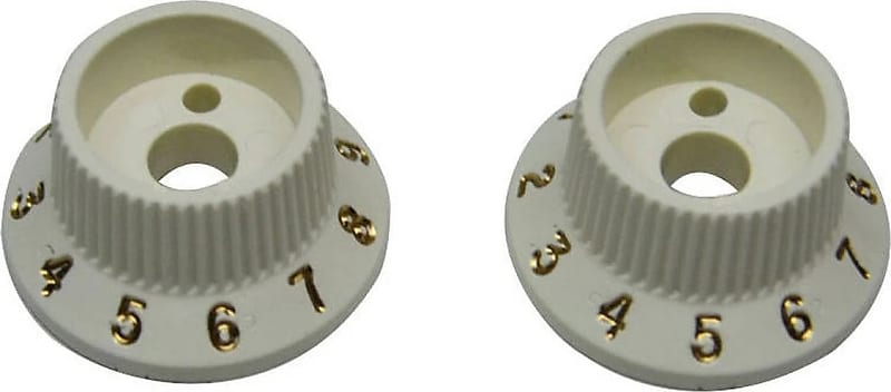 Fender S1 Strat Knobs (Set Of 2) Parchment | Reverb