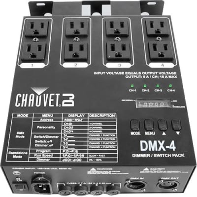 Chauvet DMX-4 Four Channel Dimmer Switch/Relay Pack | Reverb