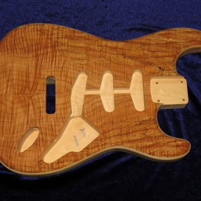 Flamed Spalted Maple Top / Aged Pine Strat body - Standard - | Reverb