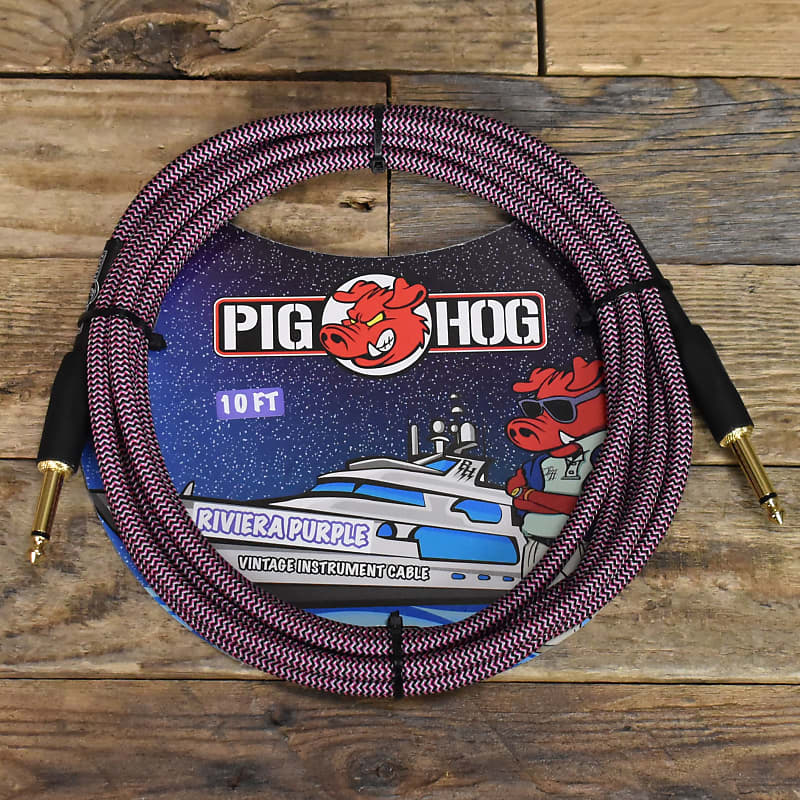 Pig Hog Instrument Cable 10' Purple | Reverb
