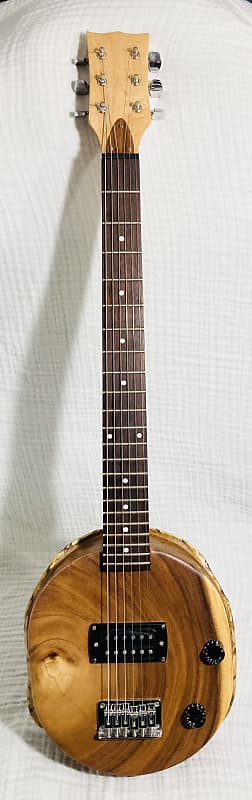 Turtle shell electric guitar- Monkey pod top | Reverb