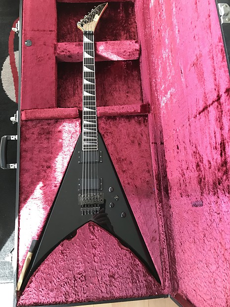 ESP Custom Shop Flying V 1989 Black | Reverb