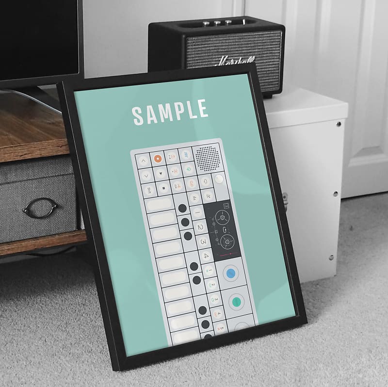 Sample Synthesizer Print - OP-1 Synth, Music Producer Poster, | Reverb