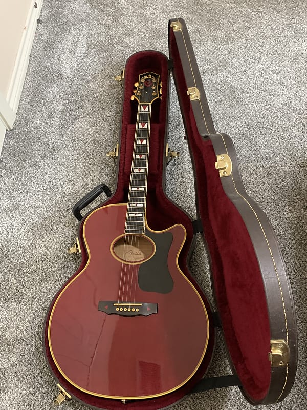 Vintage Guild F65CE-RR 1992 Rhode Island Red *rare color | Reverb