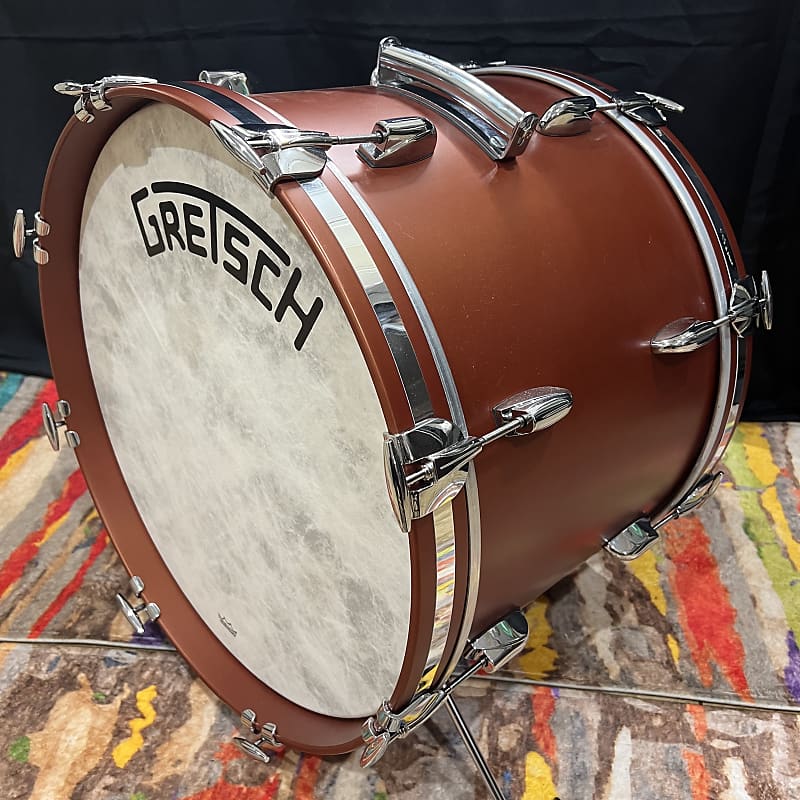 Gretsch Broadkaster 14x20 Bass Drum - Satin Copper Finish | Reverb