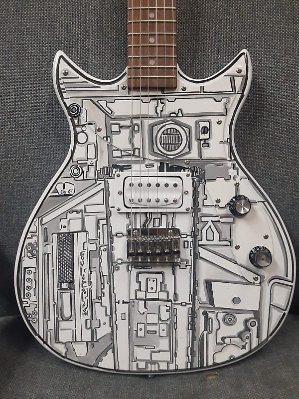 Custom Artist Series Alien Giger Creature Guitar Handpainted | Reverb