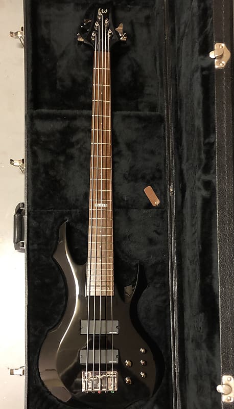 ESP LTD F-255 5 String Bass Black w/case | Reverb