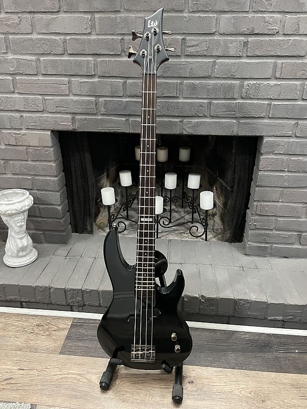 LTD by ESP B-10 Black Electric Bass Guitar | Reverb