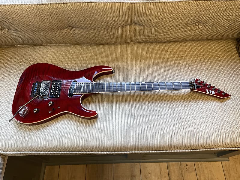 ESP LTD MH-327 2010 - See Thru Red | Reverb