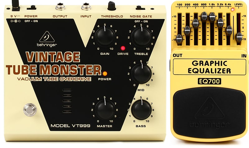 Behringer VT999 Vintage Tube Monster Overdrive Pedal Bundle | Reverb