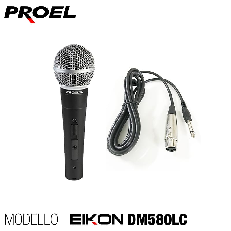 Proel EIKON DM580LC Microfono dinamico cardioide int. on off | Reverb