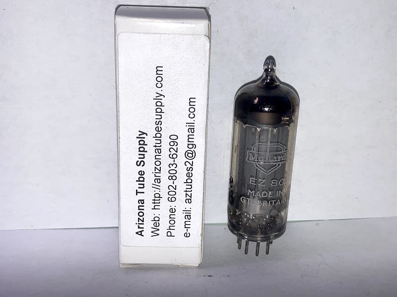 1958 Mullard Blackburn 6V4 EZ80 Rectifier Tube, NOS Testing | Reverb
