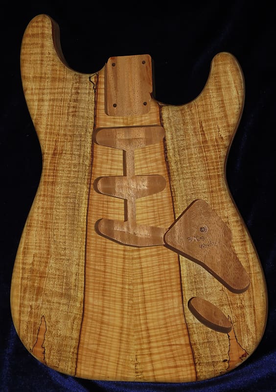 Flamed Spalted Maple Top / Mahogany Strat body Standard | Reverb