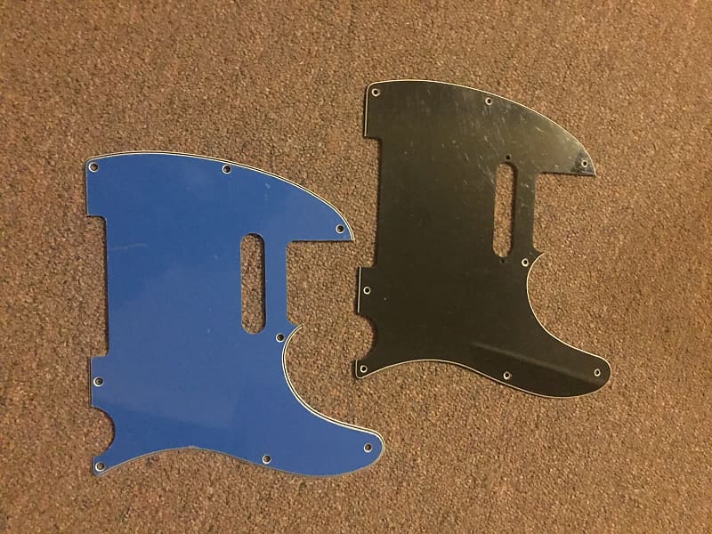 Telecaster Pickguards black and blue | Reverb