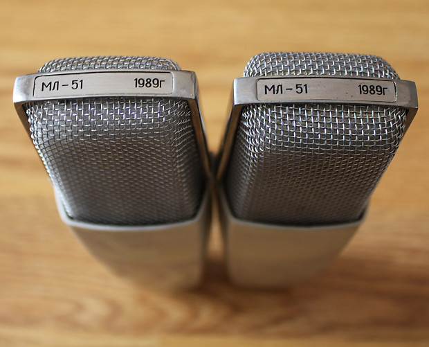 Oktava ML-51 pair of vintage Soviet ribbon microphones XLR | Reverb