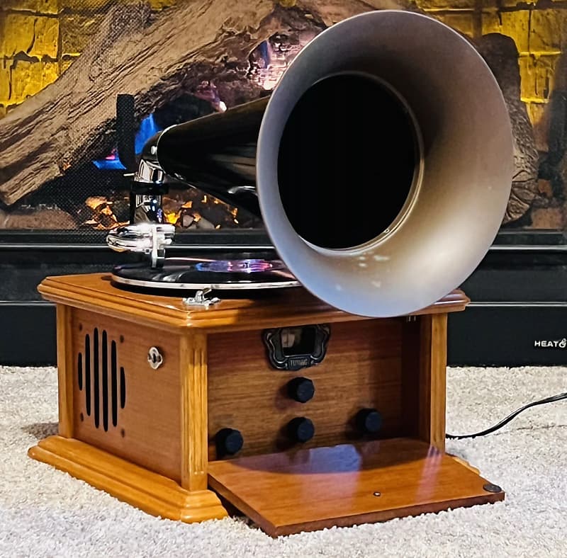 Vintage Thomas Home Phonograph Model 166 Gramophone Replica | Reverb