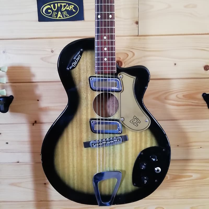 Meazzi Hollywood Old Jazz 1960s Brown/Green burst | Reverb UK