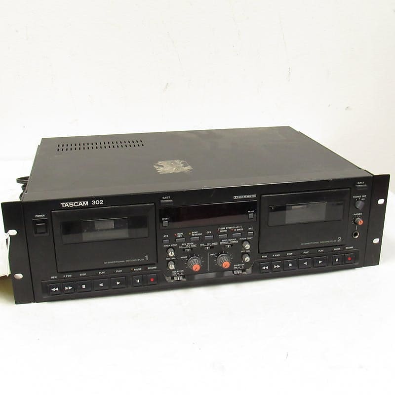 TASCAM 302 Pro Duel Cassette Deck Black | Reverb