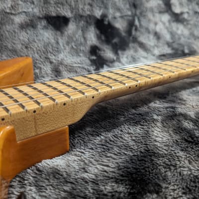 Left Handed Warmoth Explorer - Transparent Amber w/ birdseye | Reverb