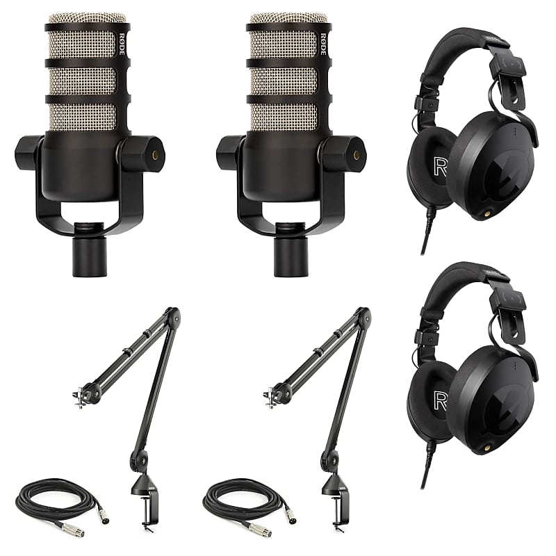 Rode PodMic Dynamic Podcasting Microphones (Pair) with Rode | Reverb