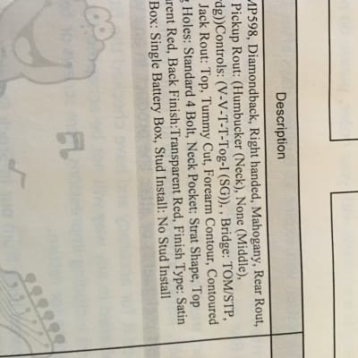 Warmoth Diamondback -SG style body Transparent red | Reverb