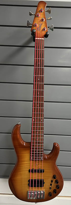 2001 Kinal SKB-5 5 string bass - Flamed maple burst | Reverb