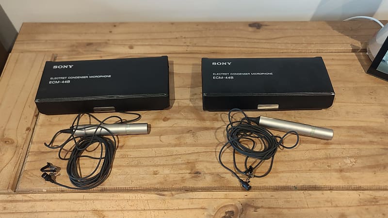 Sony ECM-44B wired lavalier microphone 2000s - Black and | Reverb