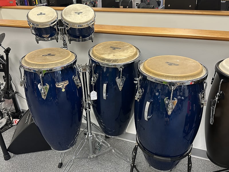 Latin Percussion Conga & Bongo Set - Blue | Reverb