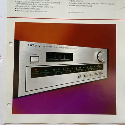 Sony ST-2950SD 1979 dealer sheet | Reverb